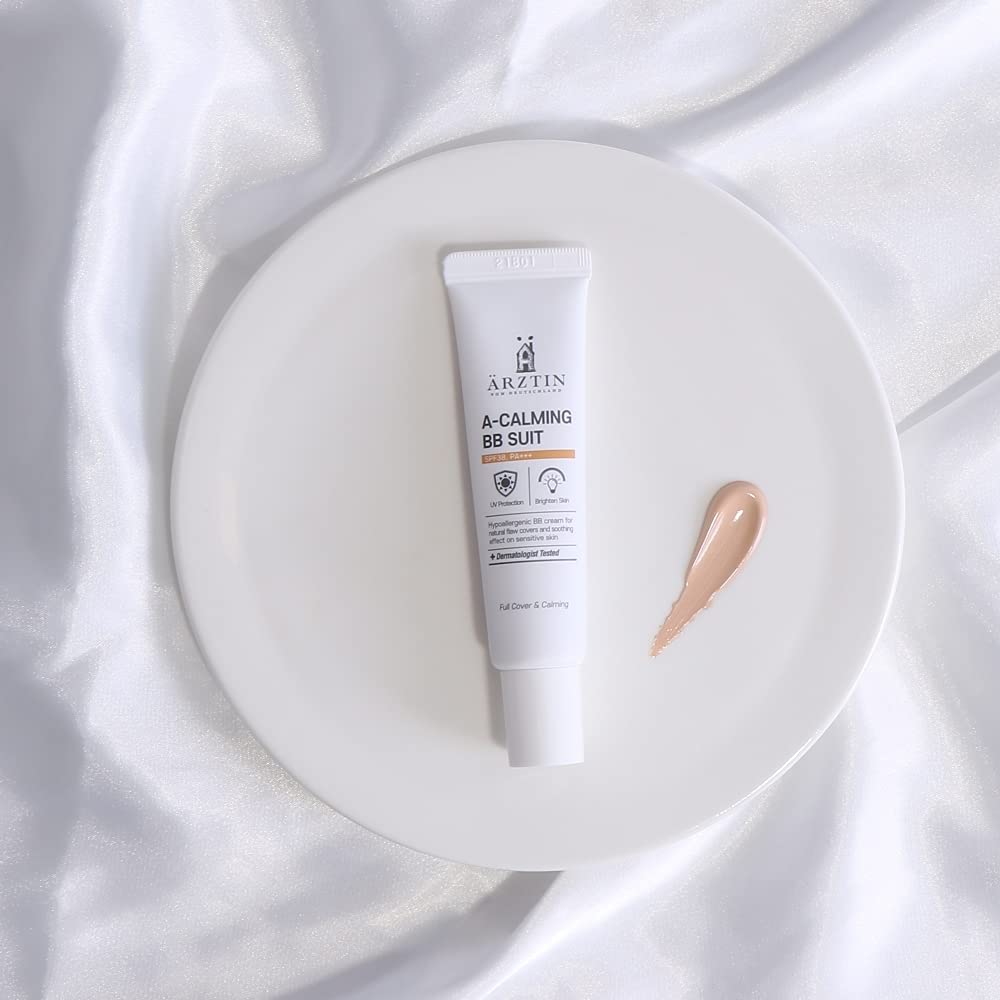 ARZTIN A-calming BB suit SPF38, PA+++, Healthy, Shiny Skintone, Skinprotection, Moisturizing BB cream, Brightening, anti-aging, Propolis, Pearl extract