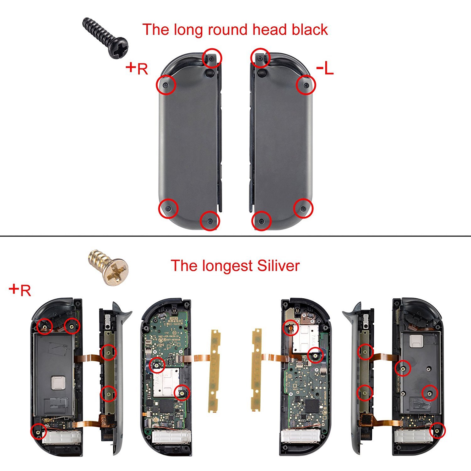eXtremeRate Cross Opening Screwdrivers Kit, Assemble Disassemble Tools Set with Springs and Tweezers Screws for Nintendo Switch Console Joy Con
