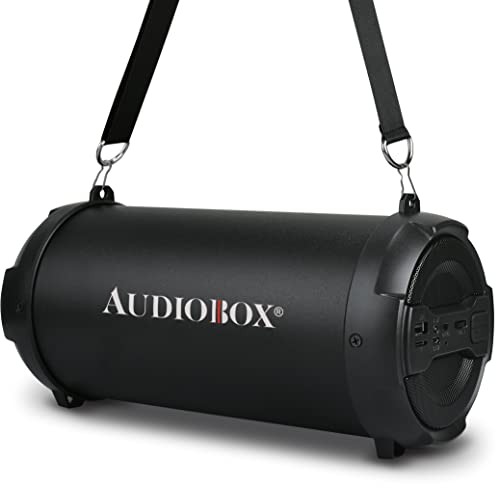 Audiobox Subzooka Boombox Portable Bluetooth Speaker Deep Bass with Radio, FM, USB, AUX, 3" Woofers (Black)