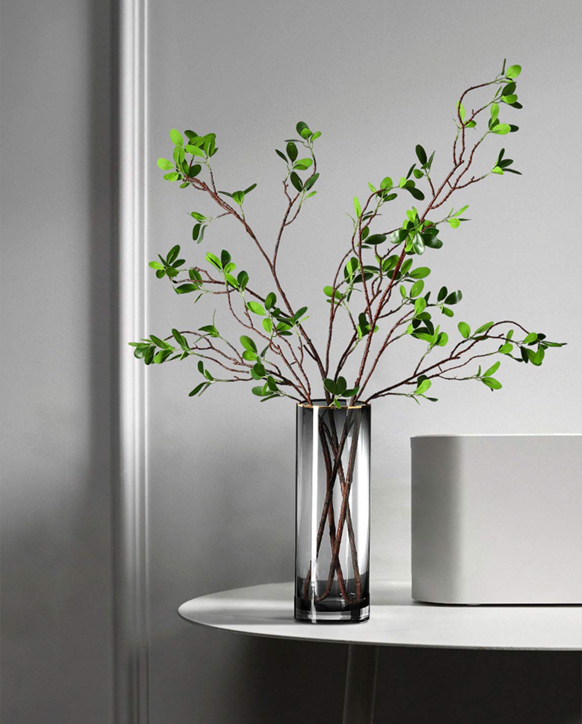 Artificial Plant 43.3 Inch Green Branches Leaf Shop Garden Office Home Decoration (6 pcs)