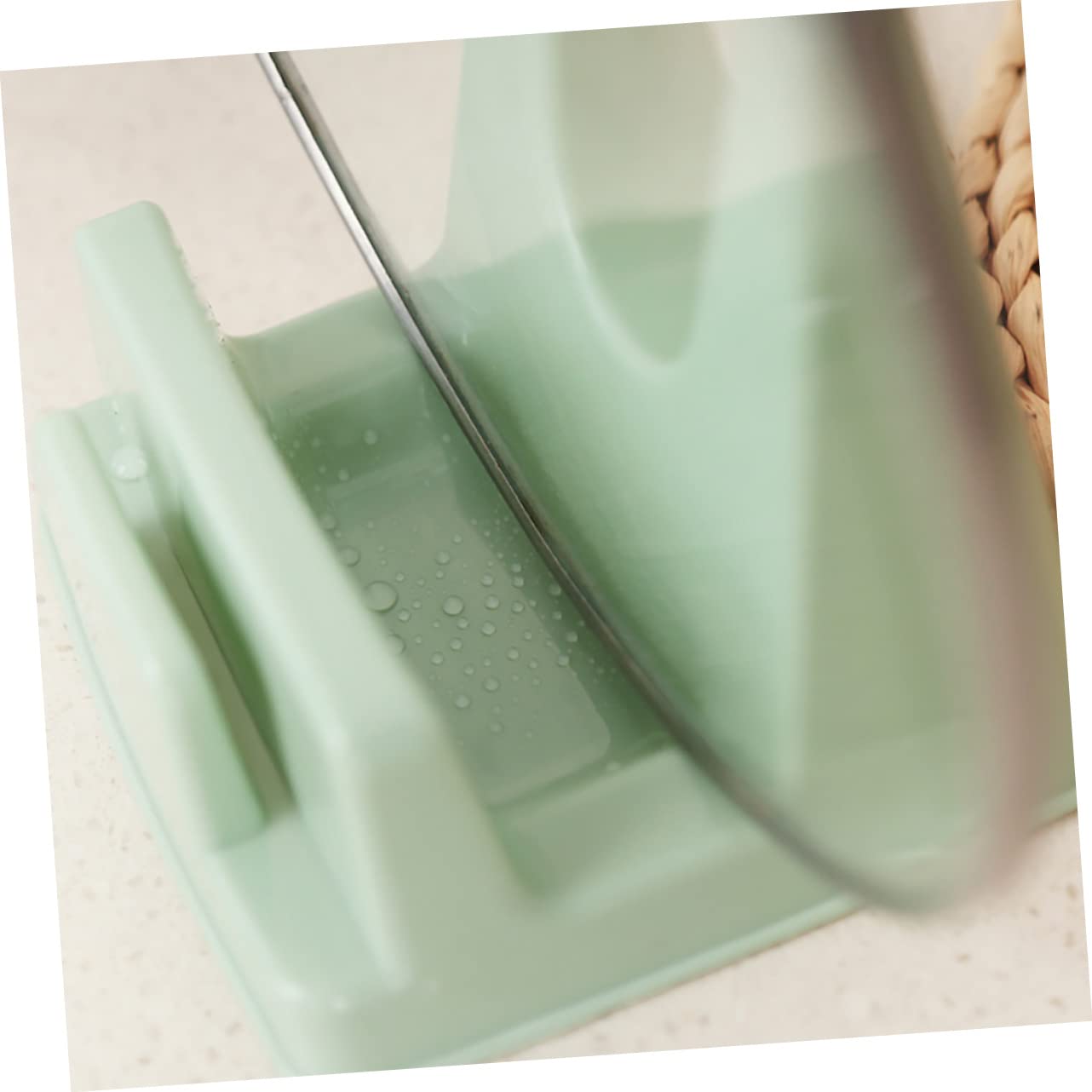 Anneome 2pcs Plastic Green Pan Lid Rack, Pot Cover Organizer, Storage Holder for Kitchen