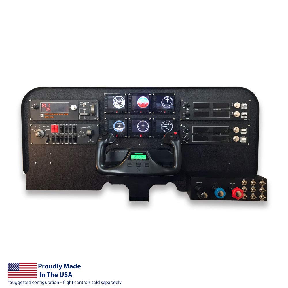 FV3 - Flight Velocity Mid Profile Cockpit Panel Compatible with Saitek/Logitech G Flight Sim Hardware