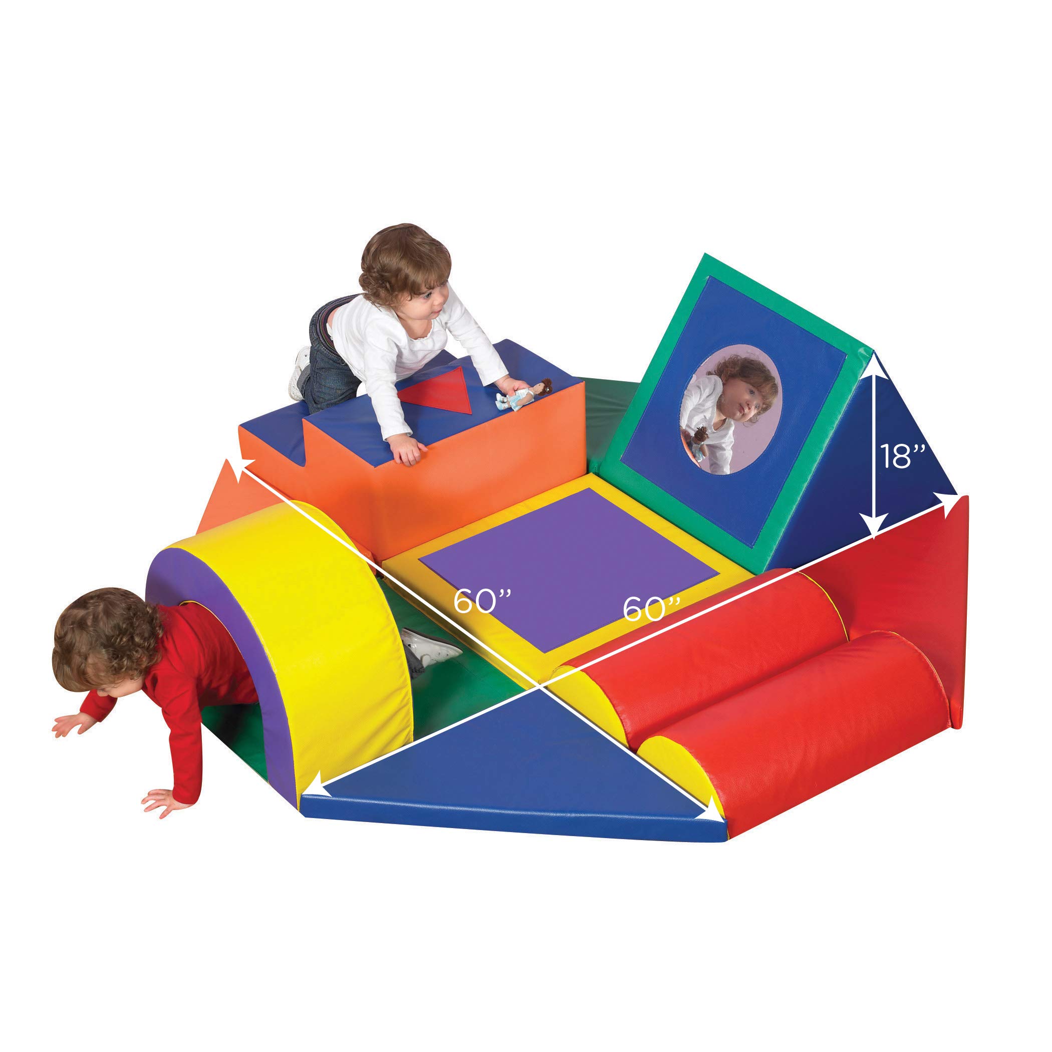 Children's Factory Shape & Play Kids Obstacle Course, Baby or Toddler Indoor Play Set, Kids Soft Play Climber