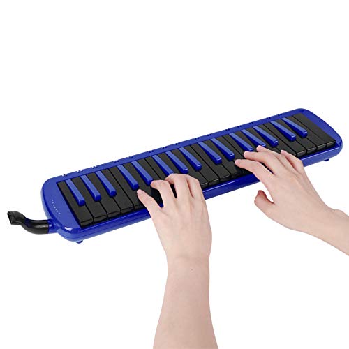 F-37s Melodica 37 Key with Mouthpiece Air Piano Keyboard Wind Musical Instrument Suitable for Beginner Practice + Bag F-37s(blue)