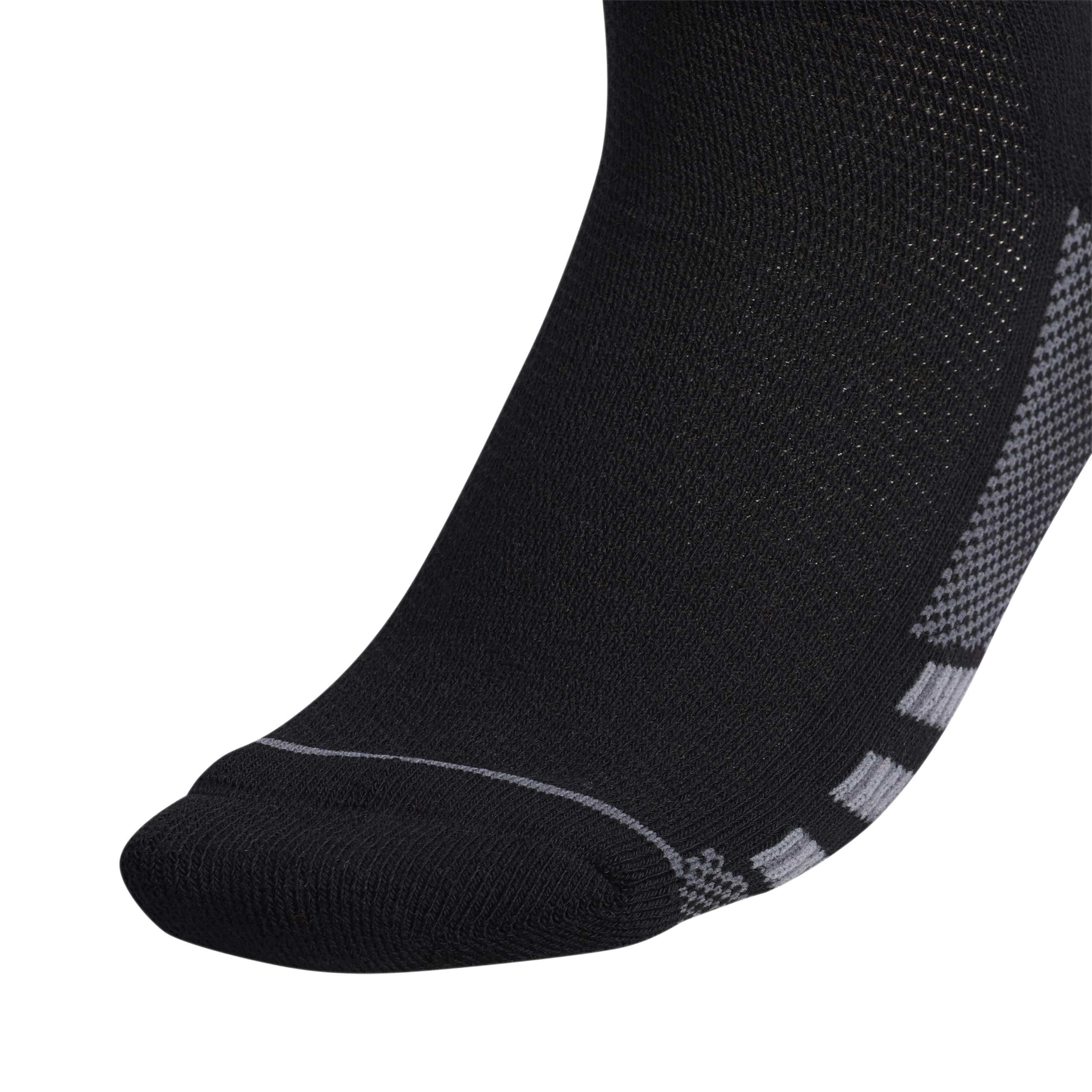 adidas Women's Superlite Stripe II 3-Pack Low Cut, Black/Heather Grey/White, Medium