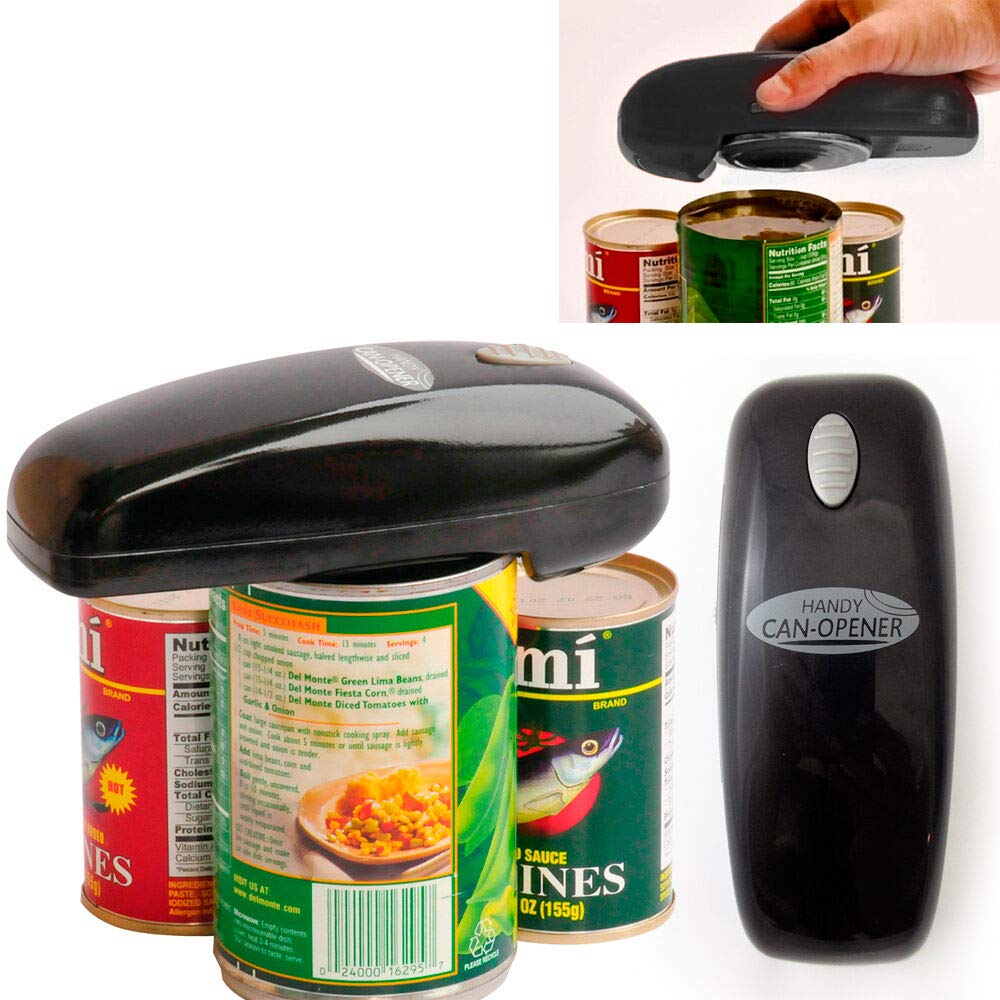 As Seen on TV Handy Can Opener (Black) Battery-Operated Auto Hands-Free Opener