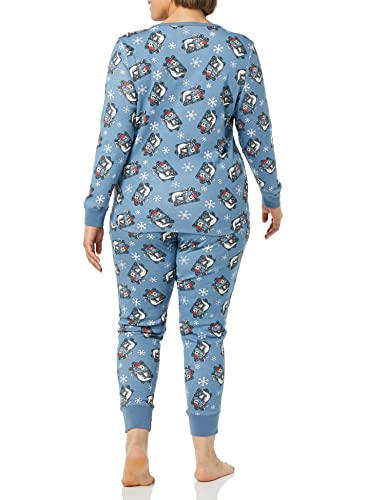 Amazon Essentials Disney | Marvel | Star Wars Unisex Babies' Snug-Fit Cotton Pajama Sleepwear Sets, Nightmare Santa Jack - Sleep & Play, 0-3 Months