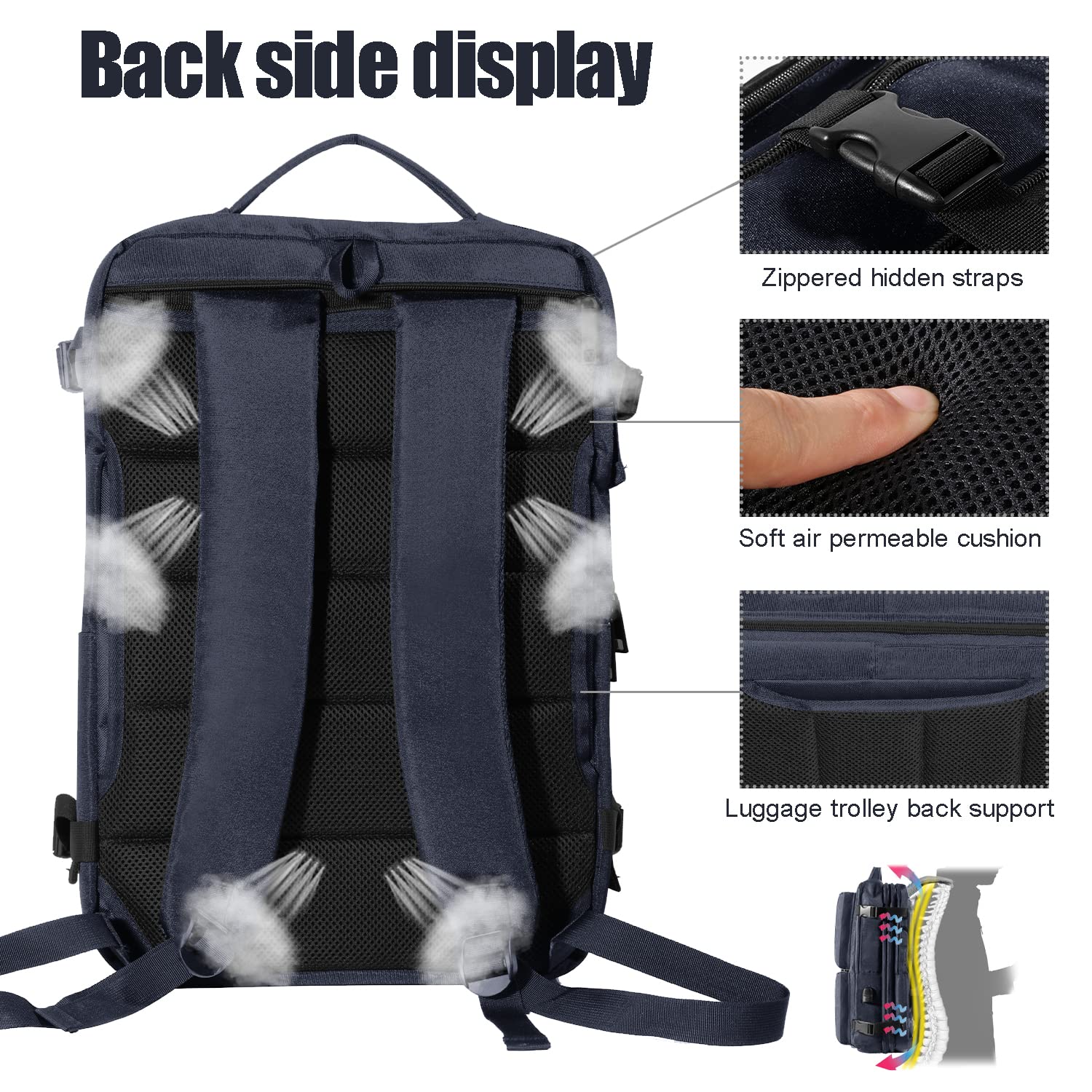 AGUI'S SUMMER Travel Backpack, Extra Large Laptop Backpacks, Water Resistant College Bookbag Business Work Bag Fits 17 Inch Computer
