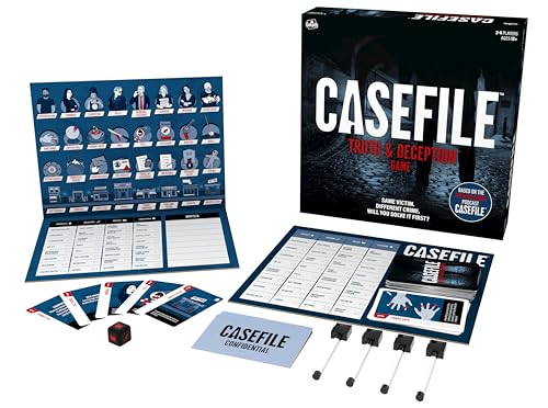 Goliath Casefile: Truth & Deception Game - Based On Hit Crime Podcast Casefile - Replayable Strategy Game, Ages 12 and Up, 3-4 Players , Black, Medium