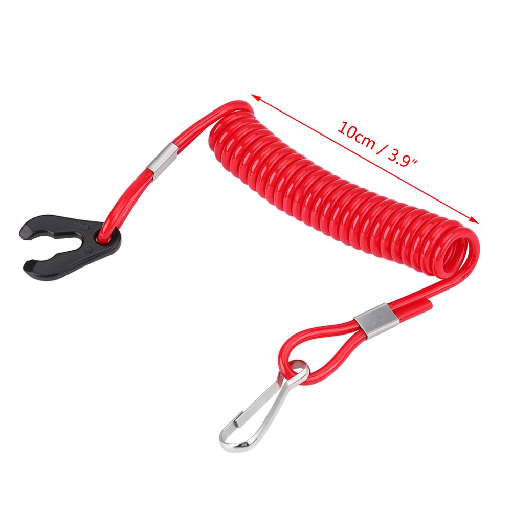Aramox Boat Engine Motor Kill Stop Switch, Outboard Engine Ignition Emergency Kill Stop Switch Key Lanyard Rope Clip (for Yamaha All Series) (Boat Engine Motor Kill Stop Switch)