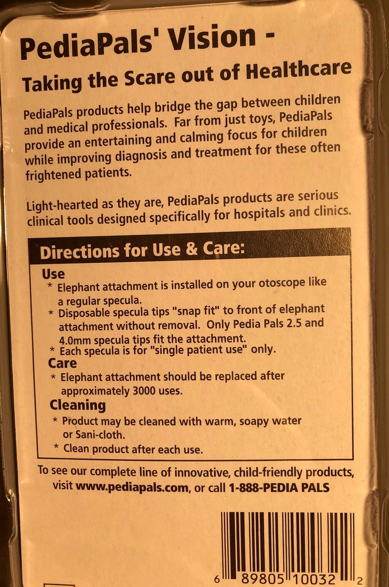 Pedia Pals Elephant Pediatric Otoscope Tips with Attachment β Pack-2 Playful & Useful Exam Tool for Adults & Children, Easy Twist-On Design, Easy to Attach to Most Otoscopes, Non-Toxic, Safe & Durable