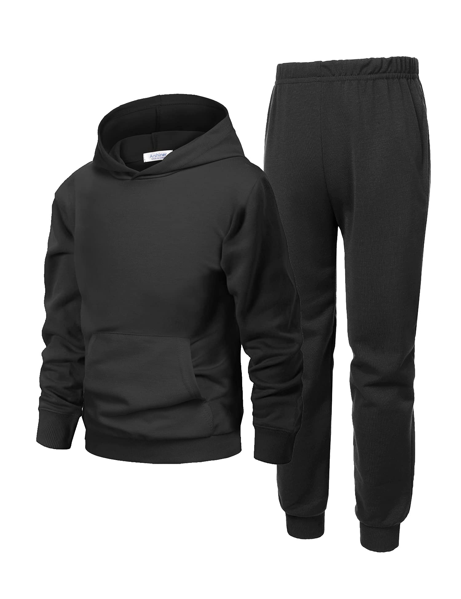 Arshiner 2 Piece Outfit Boys Pullover Hoodies Sweatshirt Suit For Kids Tracksuit Set Navy Blue
