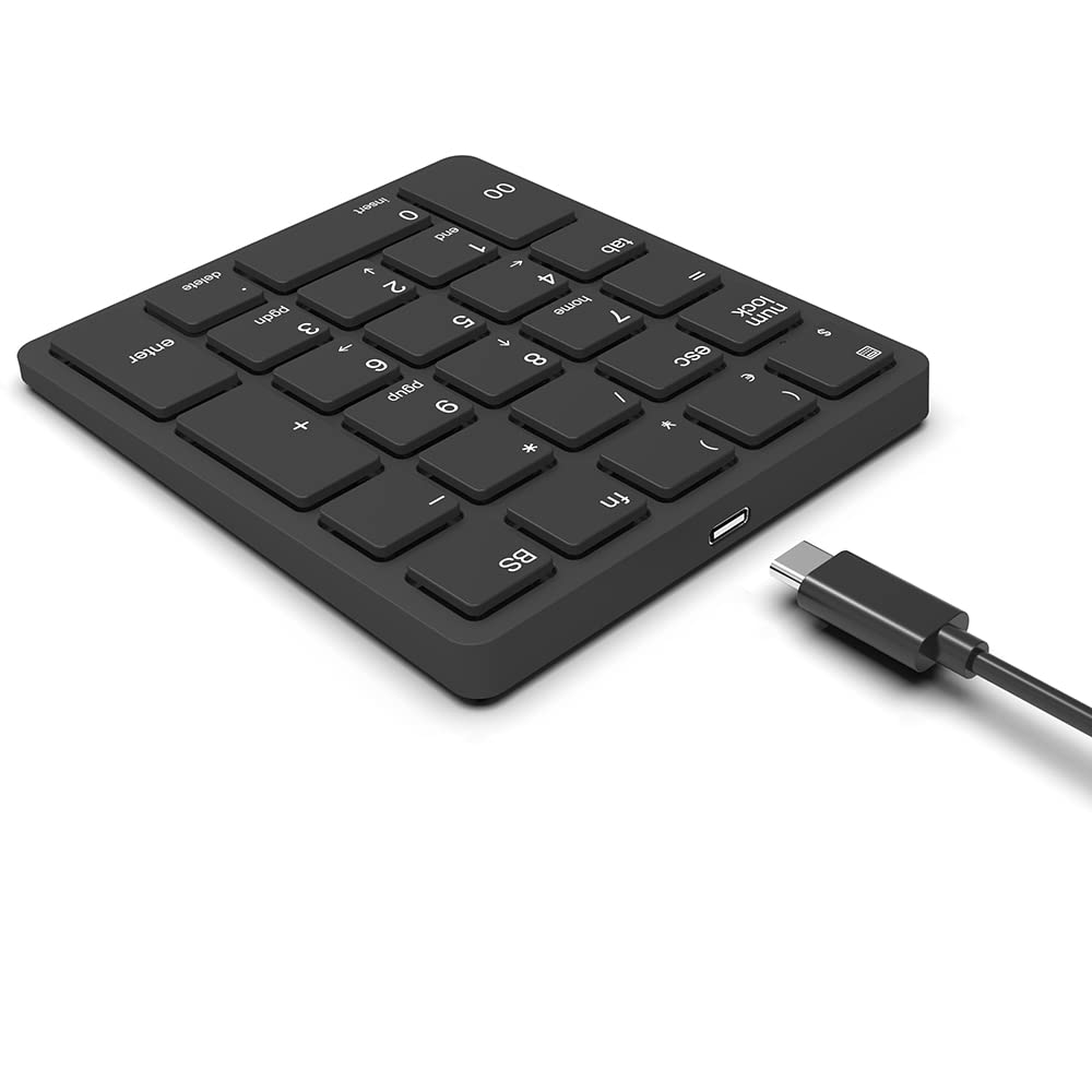 Astargo Stratosphere Wired Number Pad for Laptop - Slim USB Numeric Keypad with 3.9ft Cable, Plug and Play 26 Keys - Keyboard Numpad Compatible with Windows PC - Perfect Add On 10 Key USB Keypad