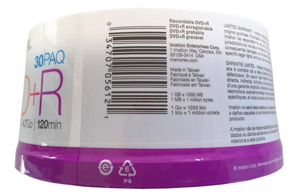 Memorex DVD+R 30 Pack