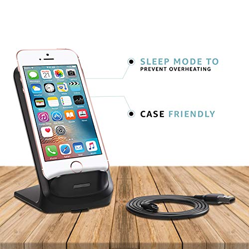 Amazon Basics 10W Qi Certified Fast Charging Wireless Stand - Black