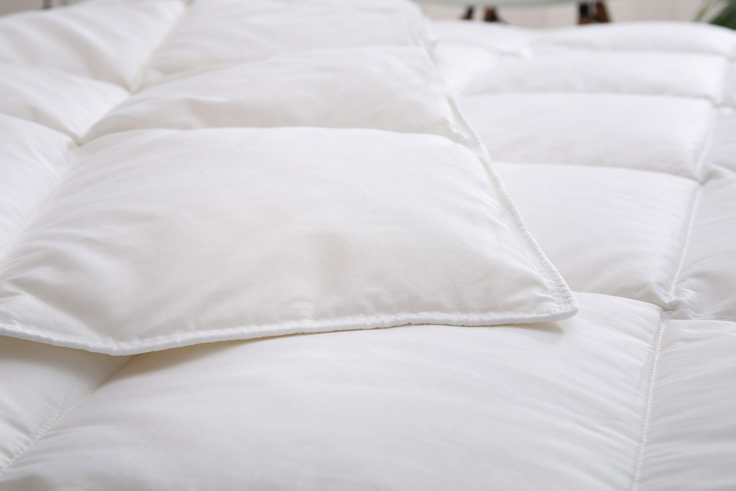 Baby Crib Comforter/Duvet/Blanket All Season 100% Natural White Goose Down Filled,Noiseless 500 Thread Count 100% Cotton Fabric 750+Fill Power (White, 41x48in)
