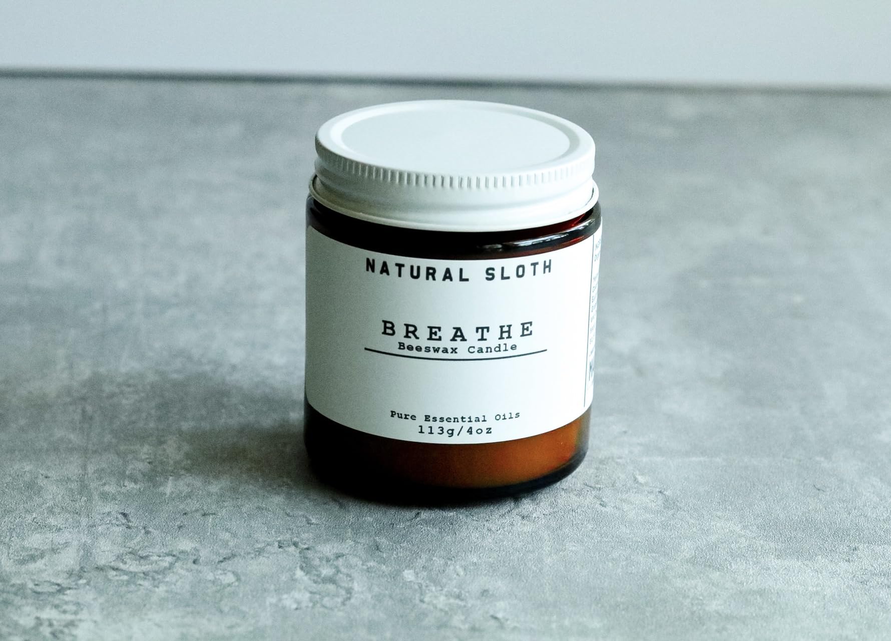 Beeswax Candles | Made with only Pure Essential Oils | Wood Wick | Non-Toxic | Slow Burning (Breathe, 4 oz)