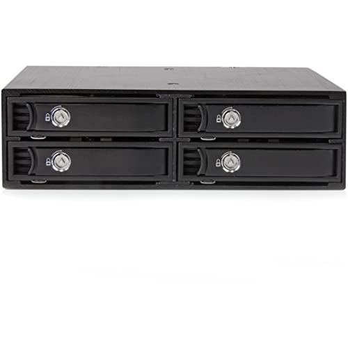 StarTech.com 4-Bay Mobile Rack Backplane for 2.5in SATA/SAS Drives - Hot Swap SSDs/HDDs from 5-15mm - Supports SAS II & SATA III (6 Gbps) , TAA (SATSASBP425)
