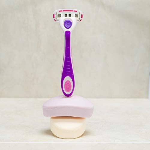 Personna Women's 5 Blade Razor System - Women's Shaving Razors - Razor Handle with 12 Replacement Cartridges Pink