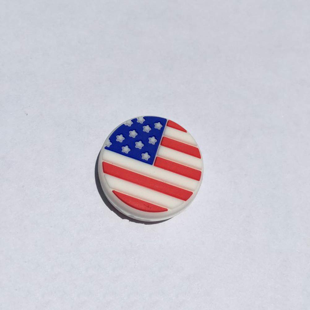 Amosfun 12PCS Tennis Racket Vibration Silicone American Flag Tennis Racquet Shock Absorbers Tennis Racket Strings Dampers for Player