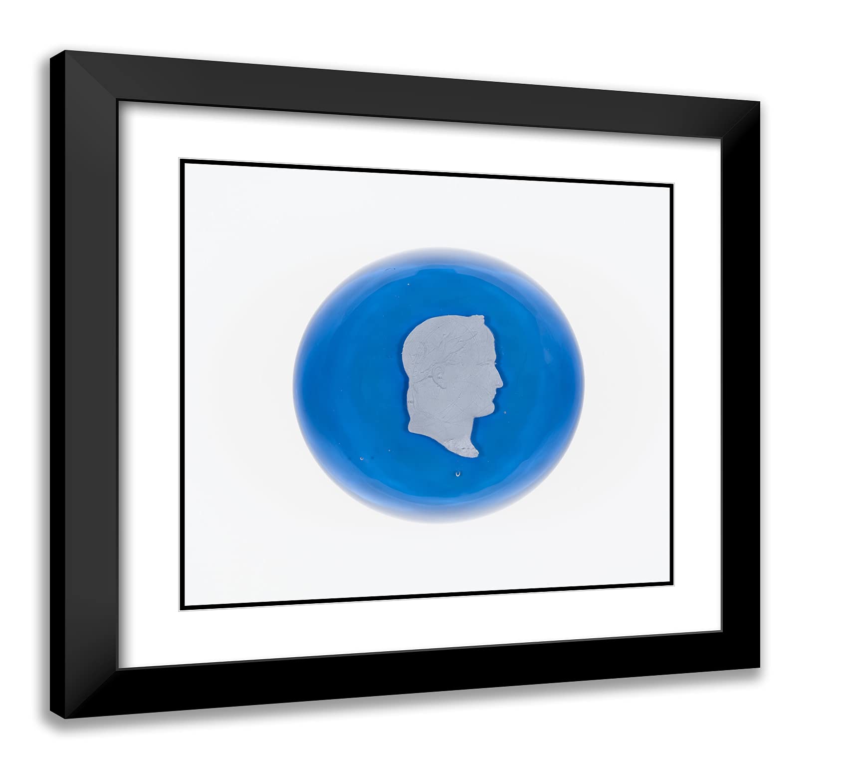 ArtDirect Clichy Glasshouse 21x20 Black Modern Framed and Double Matted Art Print Titled Paperweight