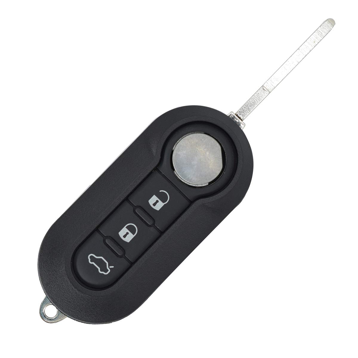 AUTOXBERT 3 Button Remote Car Key Shell Fob Case for Fiat 500 Abarth Panda Punto Bravo 2 Ducato Tipo Doblo 500x 500l 500e Freemont Boxer Relay Ypsilon Delta Musa Auto Uncut Blade