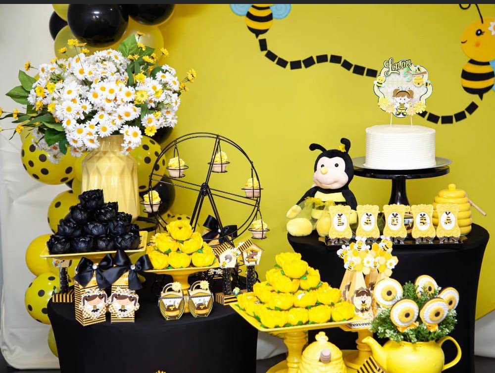 Garden Buzz Cuties Nana The Bee with Smile Face and Yellow Wings Plush Bumblebee Stuffed Animal Shaped Soft Bug Insect Toy Plushie Present
