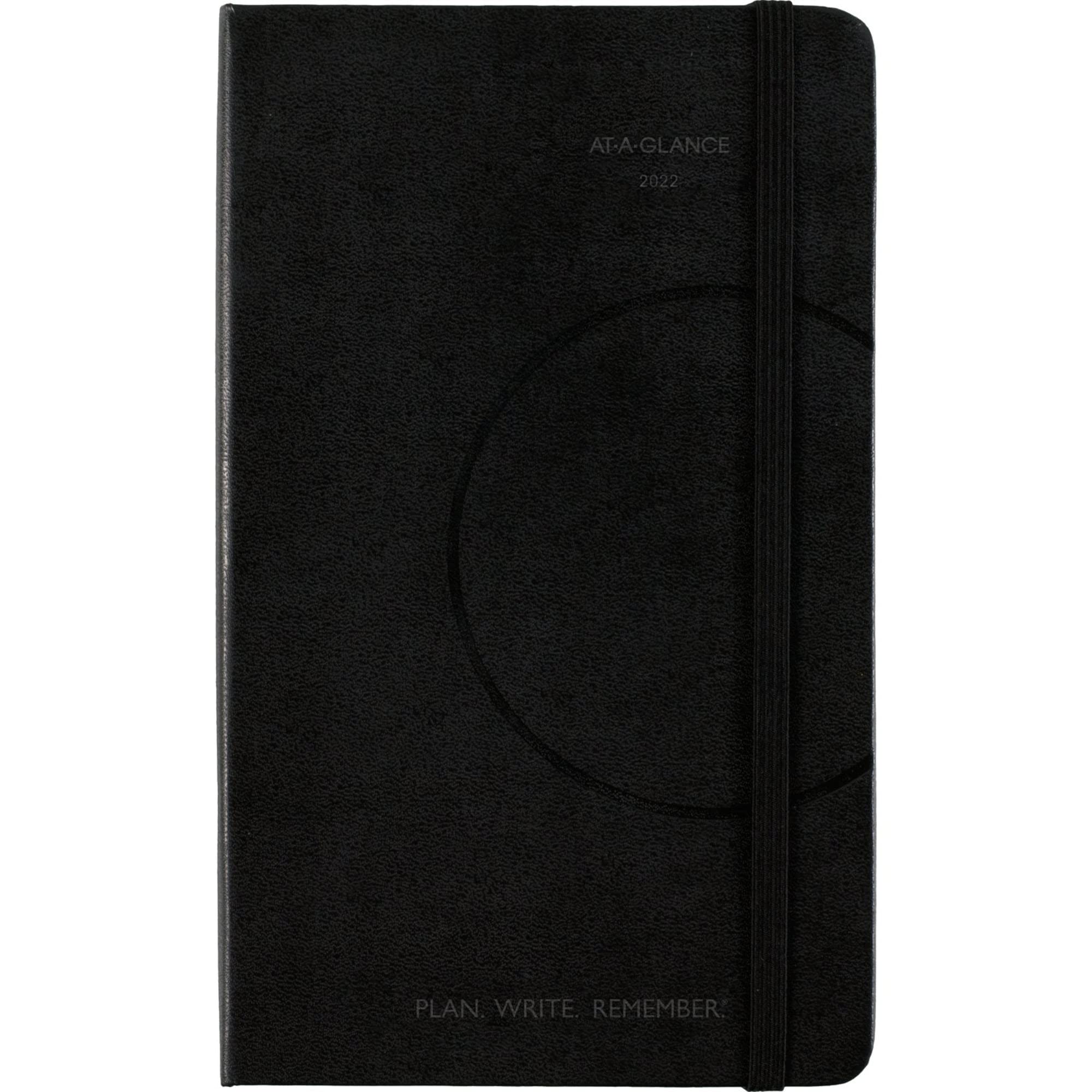 AT-A-GLANCE 2022 Weekly & Monthly Planner by AT-A-GLANCE, 5" x 8-1/4", Plan. Write. Remember, Black (706D1005)