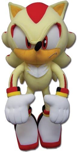 GE Animation Great Eastern GE-52631 Sonic The Hedgehog Super Shadow Stuffed Plush, 12"