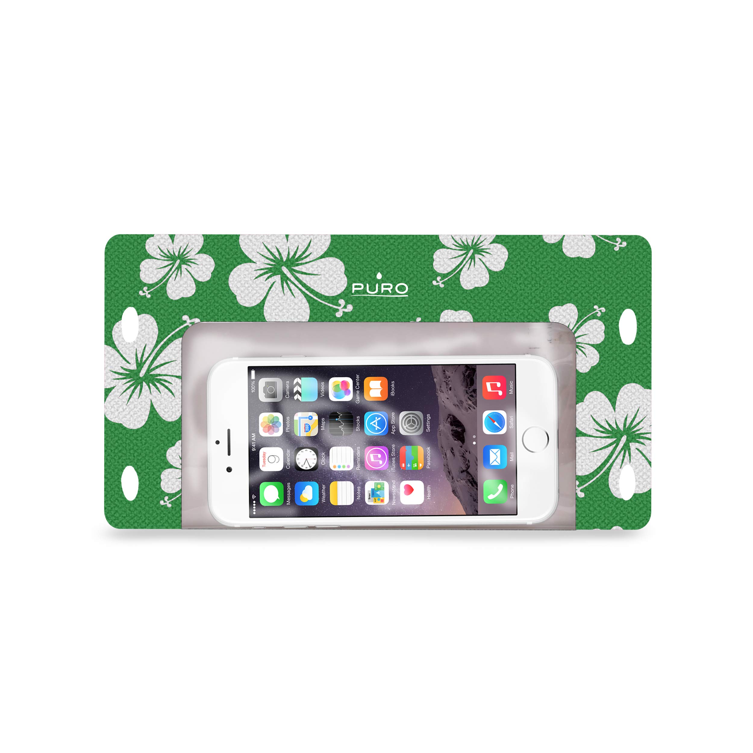 Puro wp8slimxlhawaiidgrn Waterproof Case for Smartphone β Green