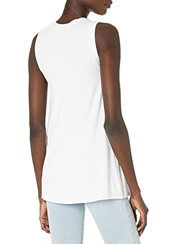 Amazon Essentials Women's Jersey Relaxed-Fit Muscle-Sleeve Swing Tunic (Previously Daily Ritual), White, Medium