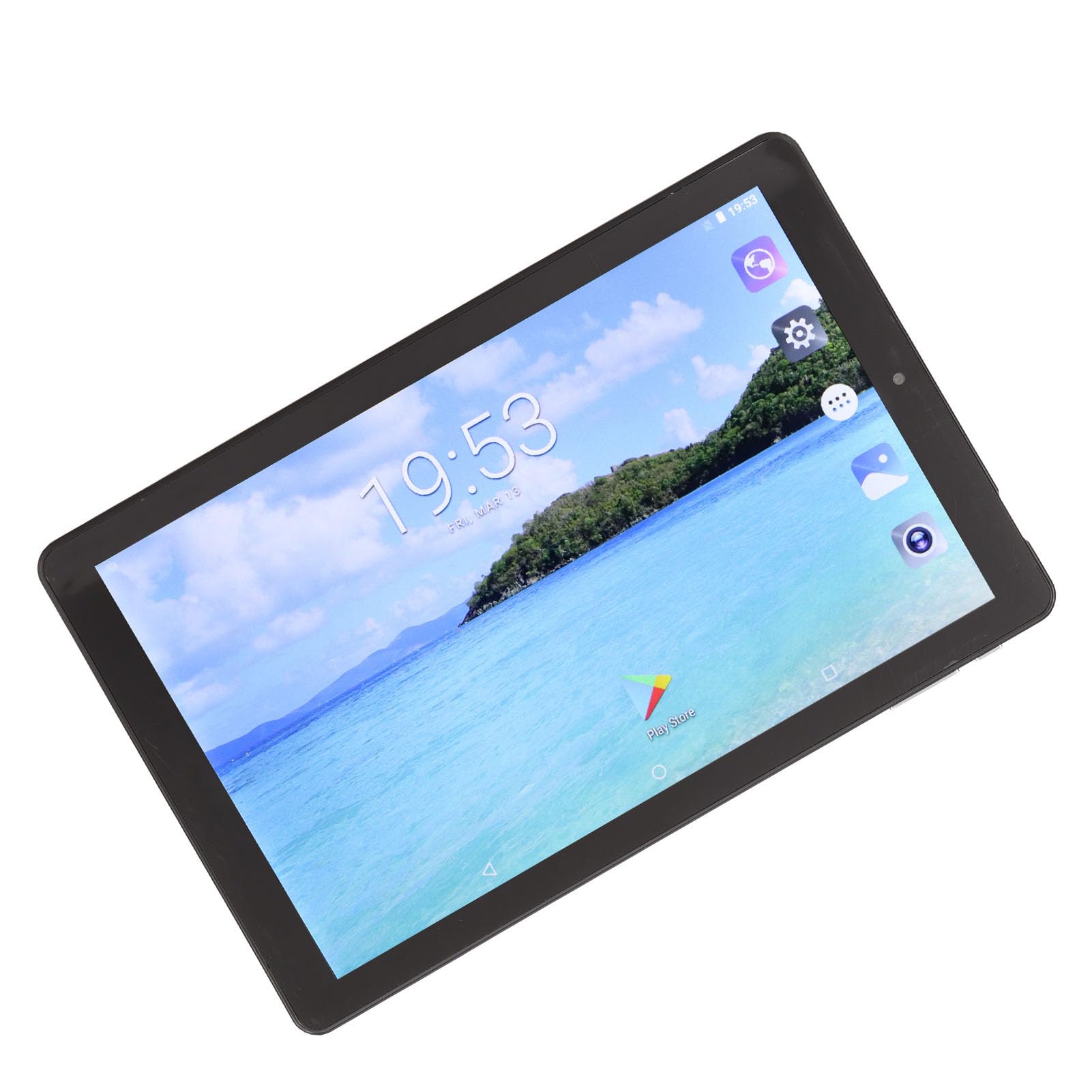 Airshi Tablet, Touch Screen 5G WiFi Tablet 100-240V Long Endurance Dual SIM 4GB 64GB with Earphone for Learning (US Plug)