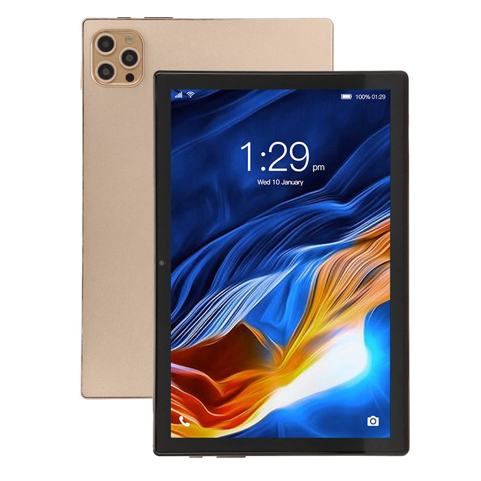 AUHX Portable CPU Processor Octa Core 10.1 Inch Tablet 100240V 6G RAM 128G ROM 1960x1080 IPS for Home and Travel (US Plug)