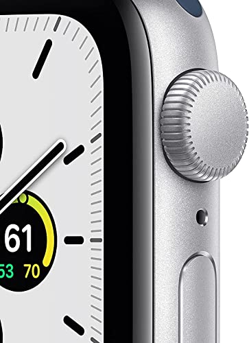 Apple Watch SE (GPS, 40mm) - Silver Aluminum Case with Abyss Blue Sport Band (Renewed Premium)