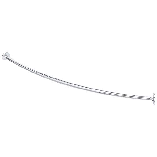 Amazon Basics Extendable Curved Shower Rod, 48" to 72", Chrome