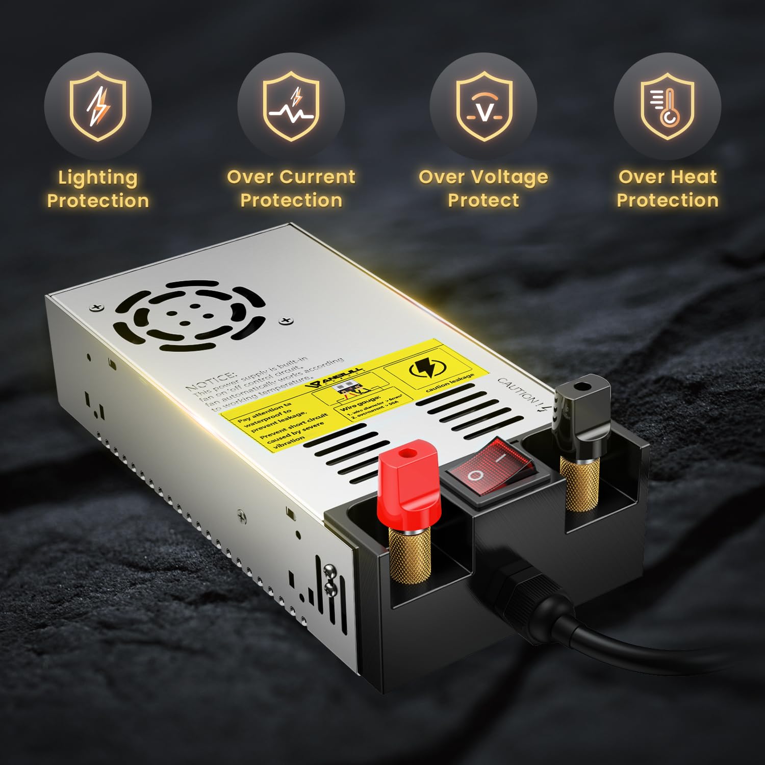 Anbull SMPS 110V AC to 12V DC Converter Power Supply Adapter Switch Transformer Max 50A 600W