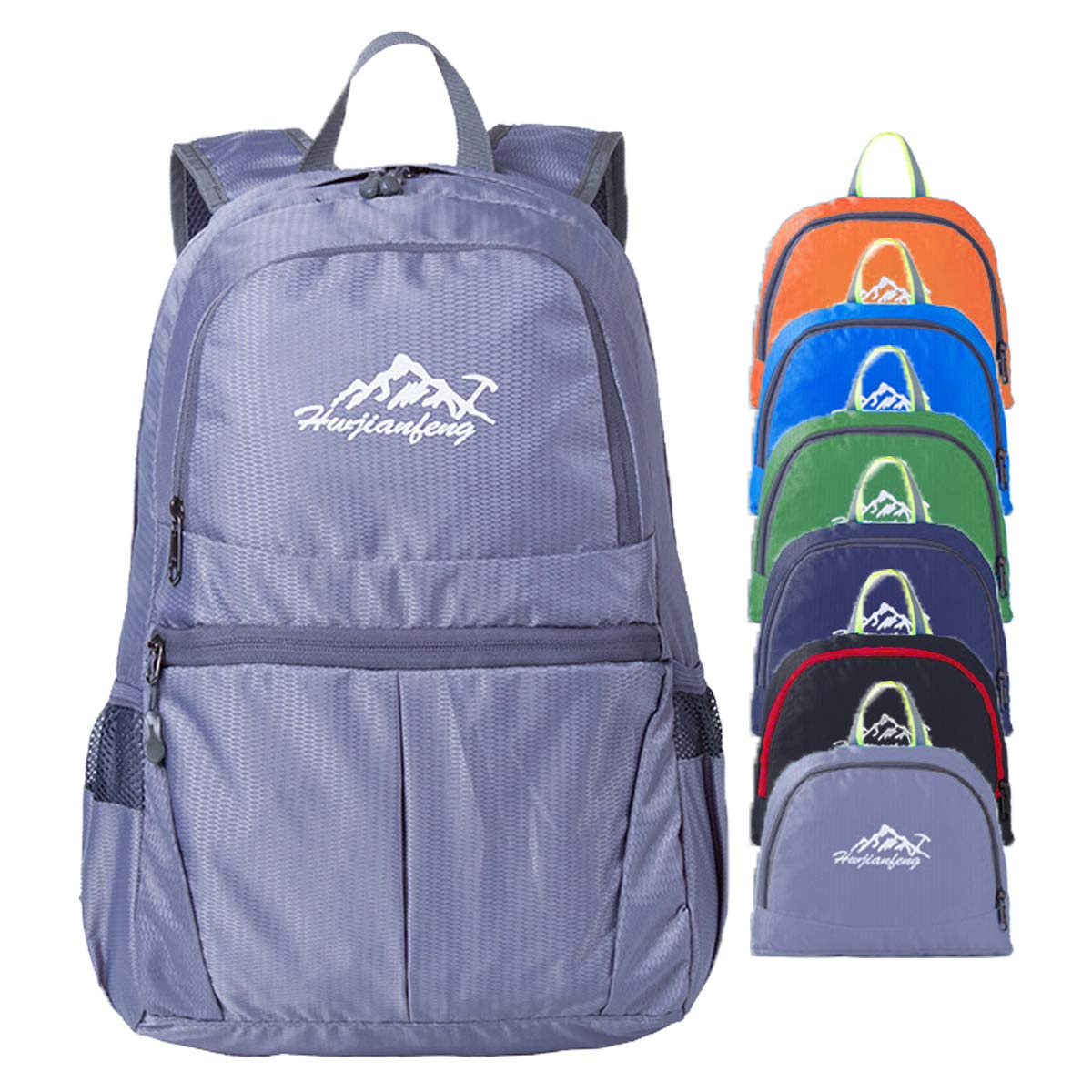 Avenmax Unisex Outdoor Travel Hiking Backpack Ultralight Packable Water Resistant Daypack for Camping Gray