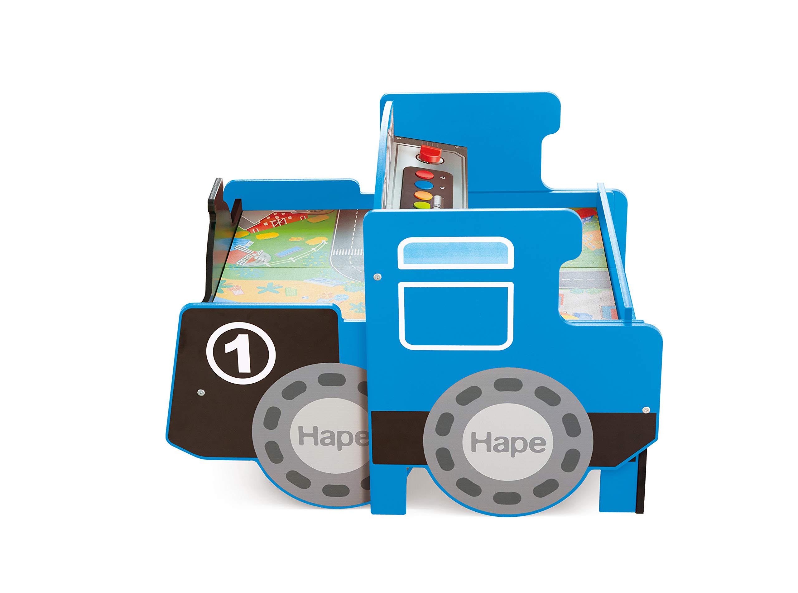 Hape Wooden Blue Foldable Ride-on Train Table