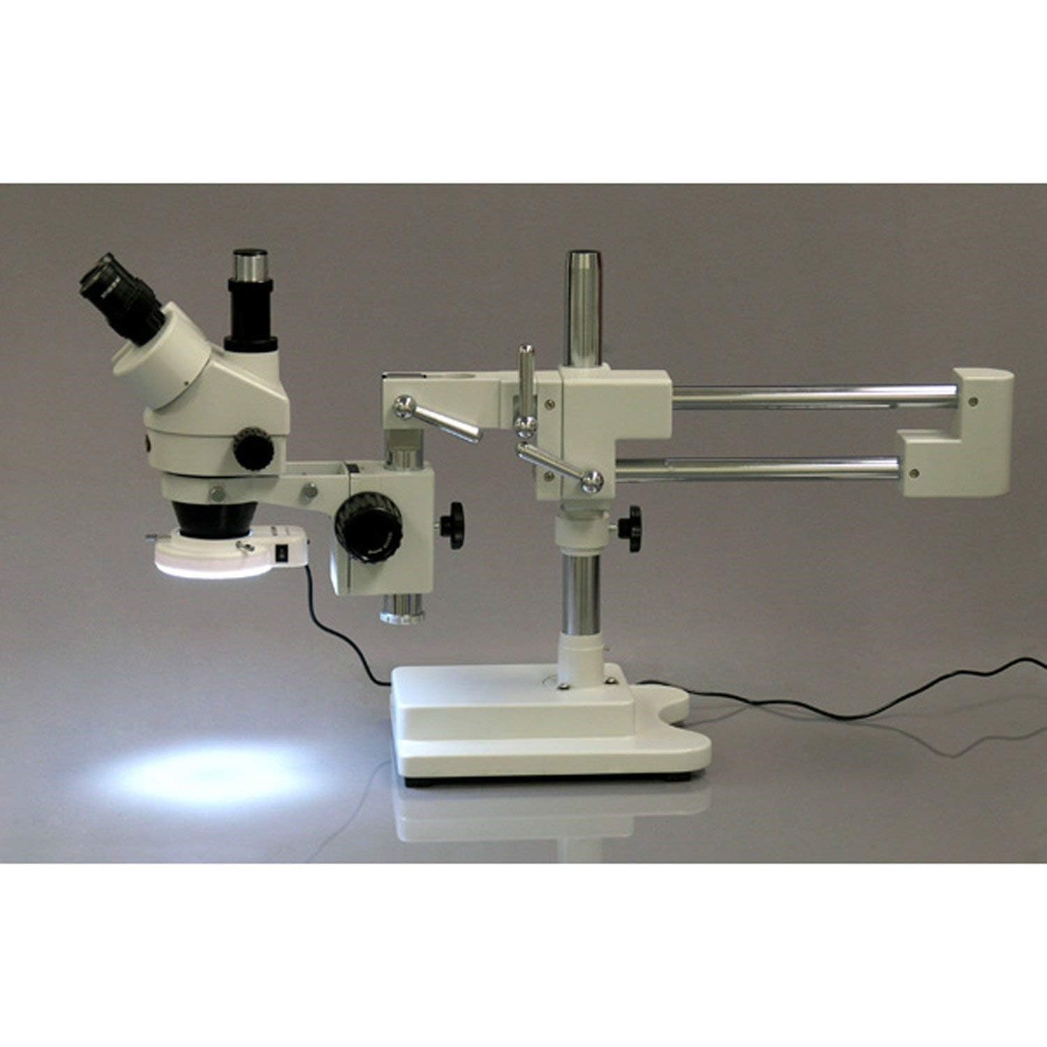 AmScope LED-144S 144 LED Adjustable Microscope Compact Ring Light + Adapter