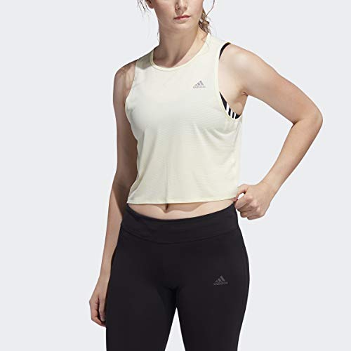 adidas Women's Own The Run Cooler Tank, Yellow Tint, Large