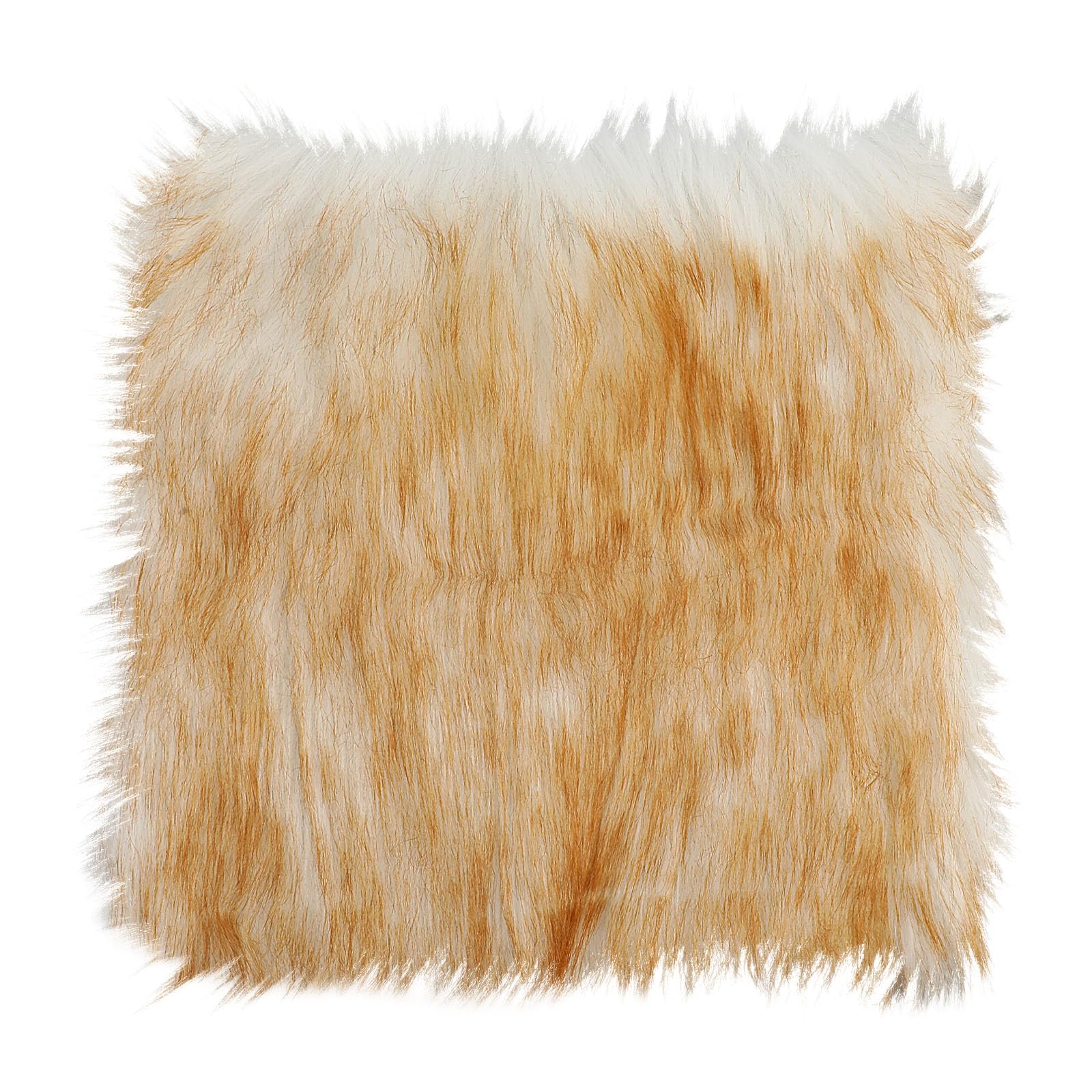 Area Throw Rug Bedroom Decor Carpet 12 inches Small Fluffy Mat with Rubber Backing Bedside Pad Long Non Slip Plush Cover Bathroom Room Floor Home Decorations (Dark Yellow)