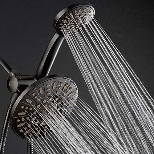 AquaDance Oil Rubbed Bronze 7" Premium High Pressure 3-Way Rainfall Combo with Extra Long 72 inch Hose β Enjoy Luxury 6-Setting Rain Showerhead and Matching Hand Held Shower Separately or Together