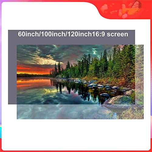 APAINI High Brightness Reflective Projector Screen 60/100/ 120 Inch 16:9 Fabric Cloth Projection Screen for Home Beamer (Size : 120 inch)