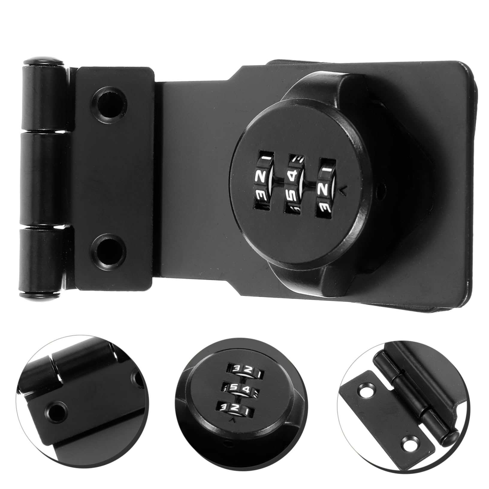 Angoily 2pcs Cabinet Combination Lock File Cabinet Lock Kit Locks for Cabinets Gym Lock Password Cabinet Lock Mailbox Lock File Cabinet Locking Bar Push and Pull Child Lock Baby Zinc Alloy