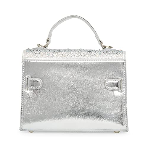 Betsey Johnson Glam Ma’Am Top Handle Crossbody, Silver