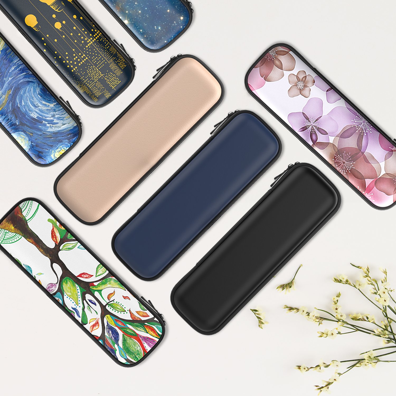 MoKo Pencil Holder Case for Apple Pencil 2nd/1st, PU Leather Case Fit for Apple Pen Accessories, Samsung, Huawei, USB Cable, Earphone Easy Carrying Case Bag,Black