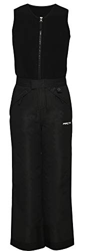 Arctix Kids Limitless Fleece Top Bib Overalls, Black, Medium