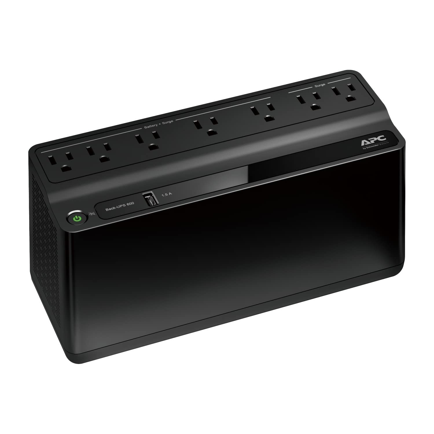 APC 600VA UPS Battery Backup & Surge Protector with USB Charger Port, Backup Battery Power Supply, BE600M1R Back-UPS (Renewed)