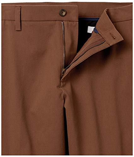 Amazon Essentials Men's Classic-Fit Wrinkle-Resistant Flat-Front Chino Pant (Available in Big & Tall), Brown, 30W x 30L