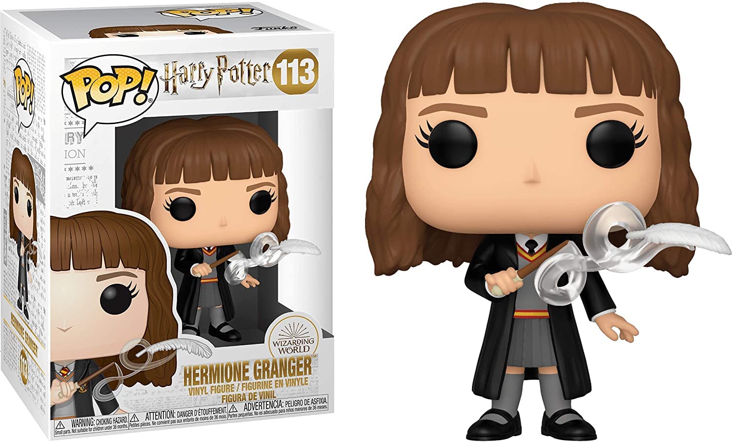 HARRY POTTER - Hermione Granger with Feather Funko Pop! Vinyl Figure (Bundled with Compatible Pop Box Protector Case)